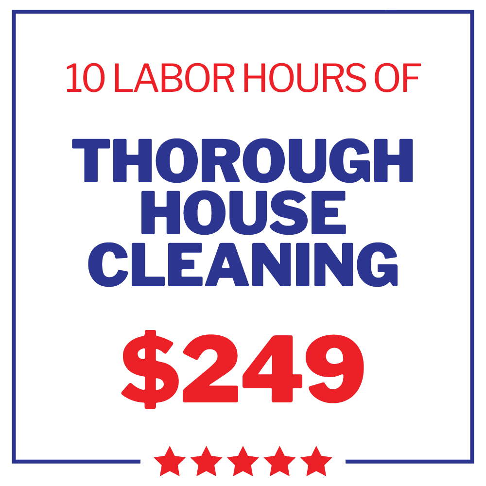 10 Labor Hours of Thorough House Cleaning – CleanStarsUSA